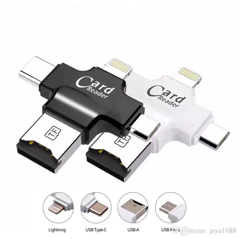 ♈♨iDragon การ์ดรีดเดอร์ (4)4 in 1 OTG card reader,TF, Lightning 8-pin ...