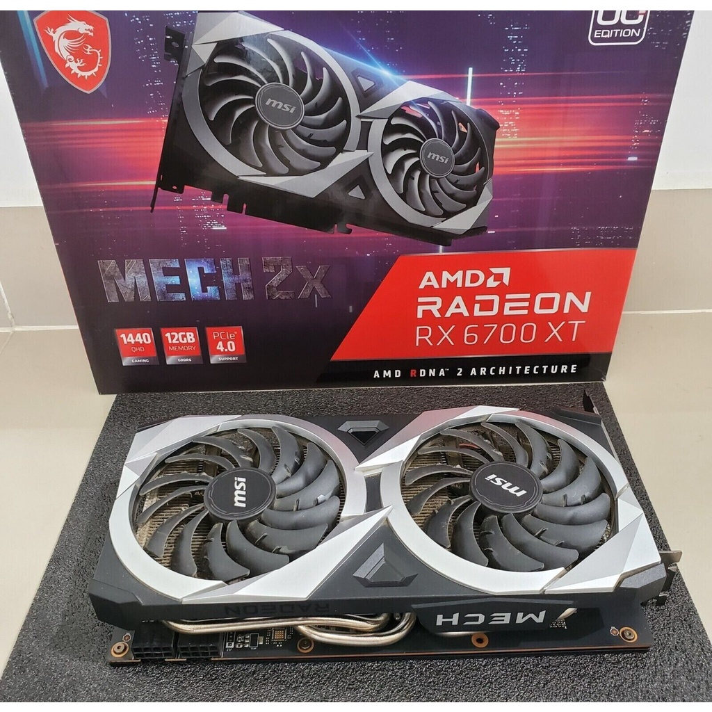 NEW MSI AMD RADEON RX 6700 XT Mech 2X 12GB Gaming Graphic Card | Shopee ...