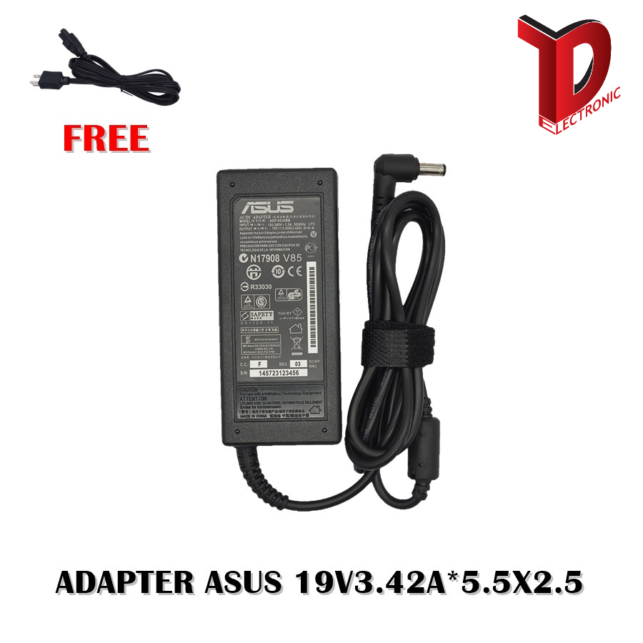 ADAPTER ACER 19V3.42A5.5X1.7 สายชาร์จโน๊ตบุ๊ค เอเซอร์ แถมสายไฟ - td.electronic2 - ThaiPick