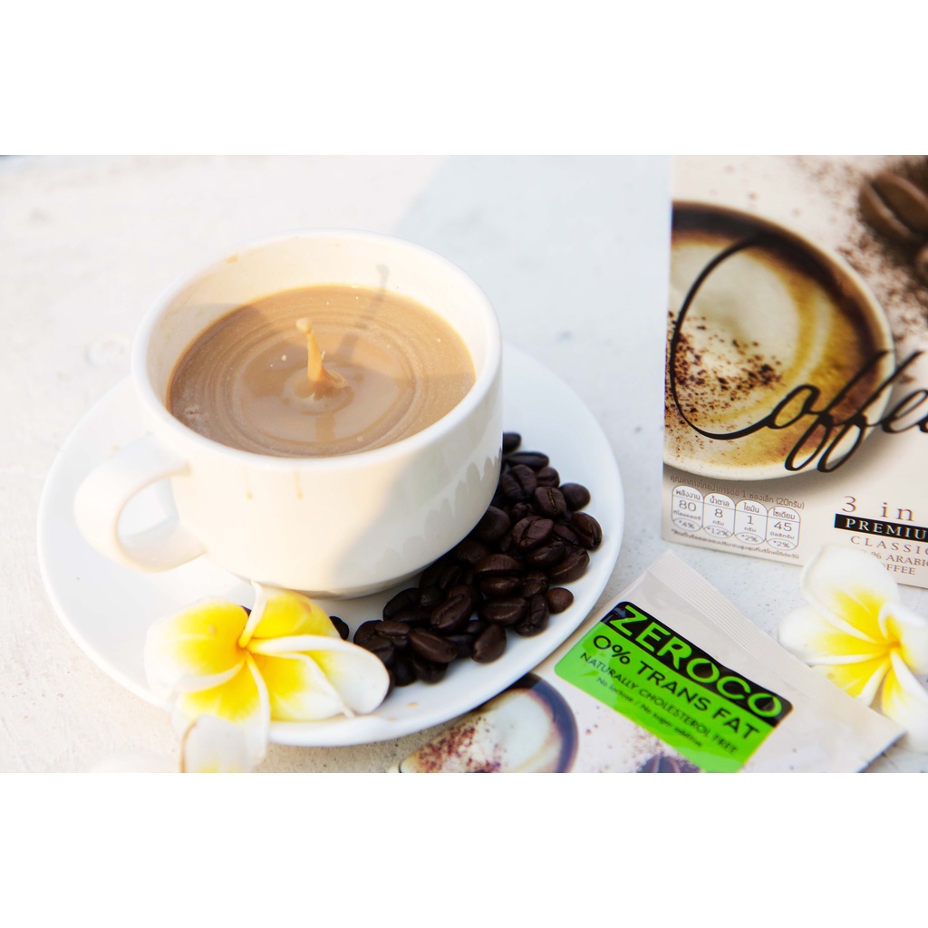 ZEROCO กาแฟธัญพืช 3in1 plant-based แบบซอง 22ซอง (เจ) - zeroco_coffee - ThaiPick