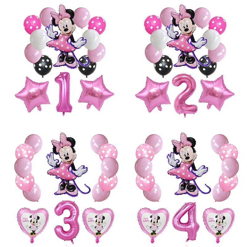 Jack Liang Home14pcs Mikcey Minnie Mouse 32inch Number Balloons ...
