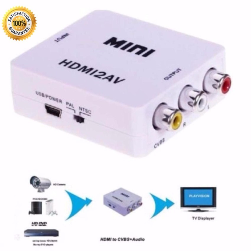 High quality Mini Composite HDMI2AV 1080P HDMI to RCA Audio Video AV ...