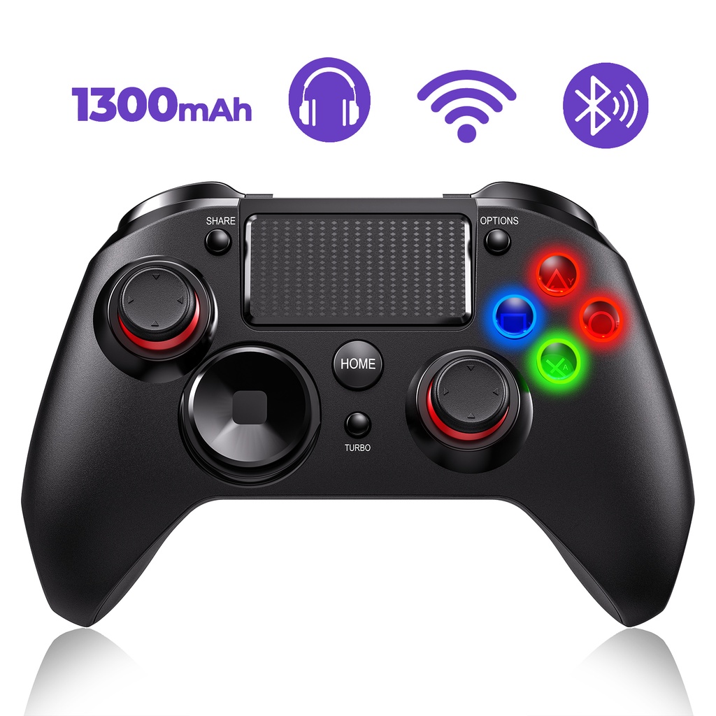 Wireless Gamepad Bluetooth PS4 Controller For Playstation 4 With Audio ...