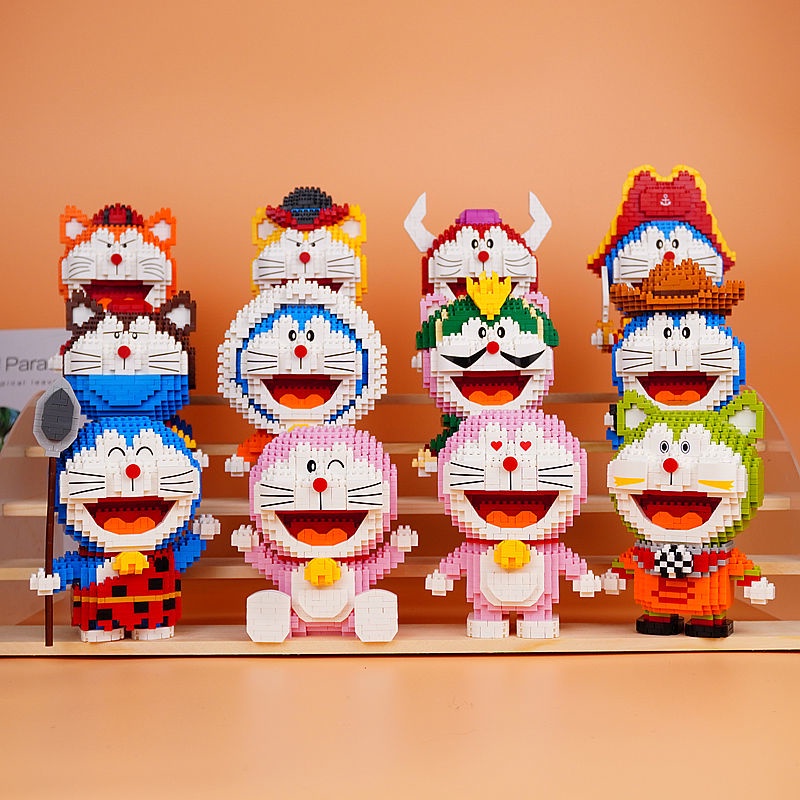 Doraemon micro-particle building blocks ผู้ใหญ่ที่มีความยากสูงเข้ากัน ...