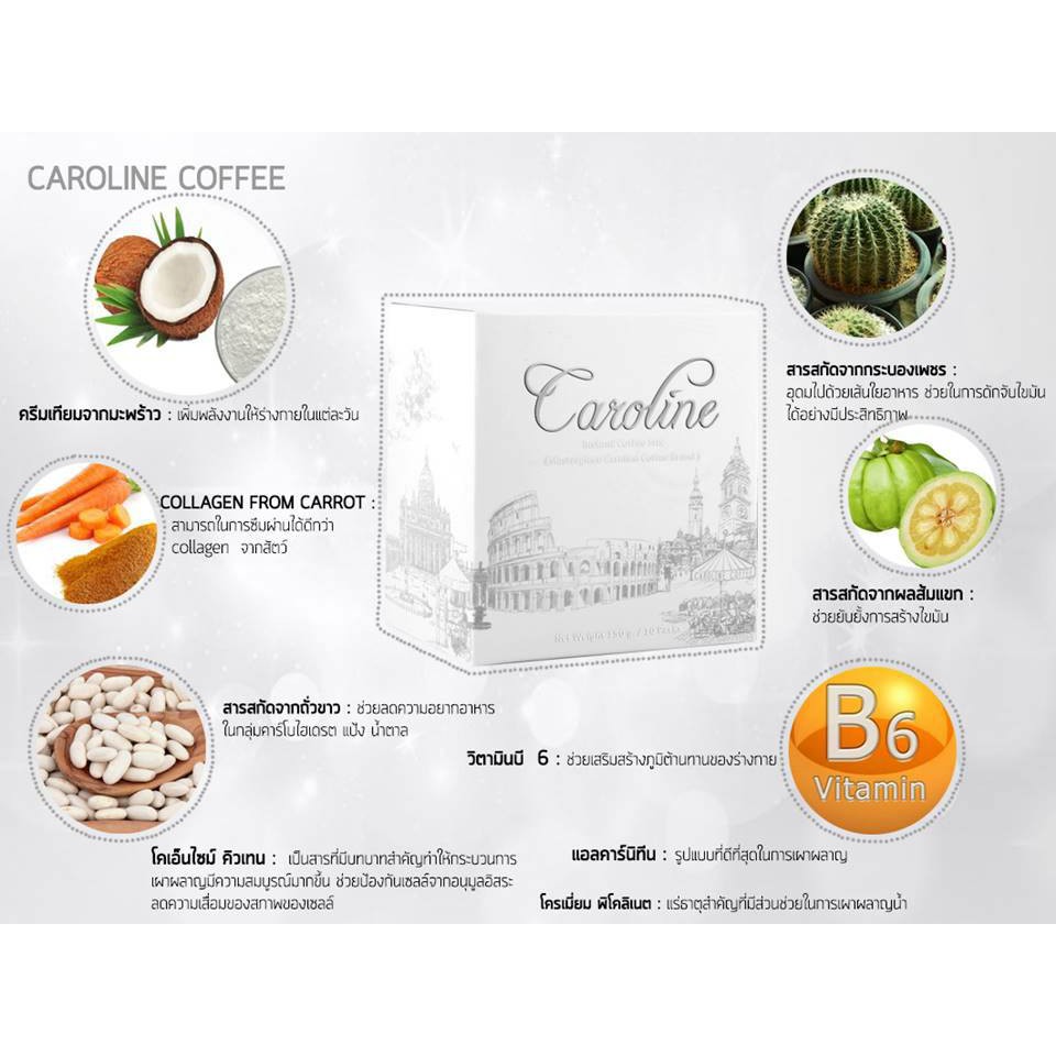 กาแฟควบคุมน้ำหนัก คาโรไลน์ ( Caroline Coffee ) ไม่มี ไขมันทรานส์ ...