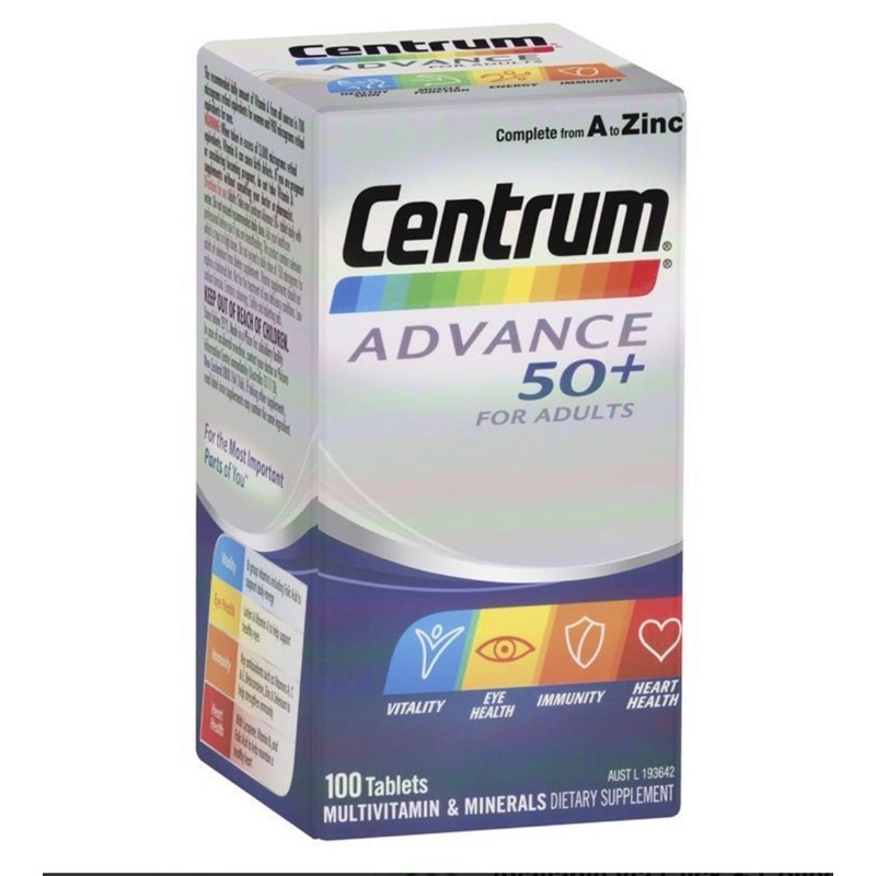 Centrum advance 50+ multivitamin for adults เซนทรัม วิตามินรวม ผู้ใหญ่ ...