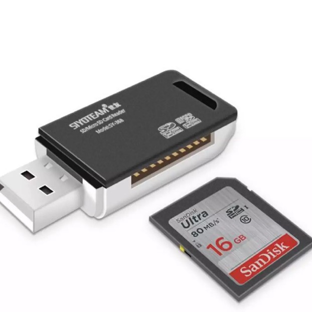 Card Reader SIYOTEAM SY-368 2-in-1 USB 2.0 Card Reader for SD/MicroSD ...