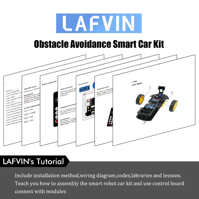 [Ready Stock] LAFVIN Arduino 2WD Smart Robot Car Chassis Kit with CD Tutorial DIY Coding Robot ...