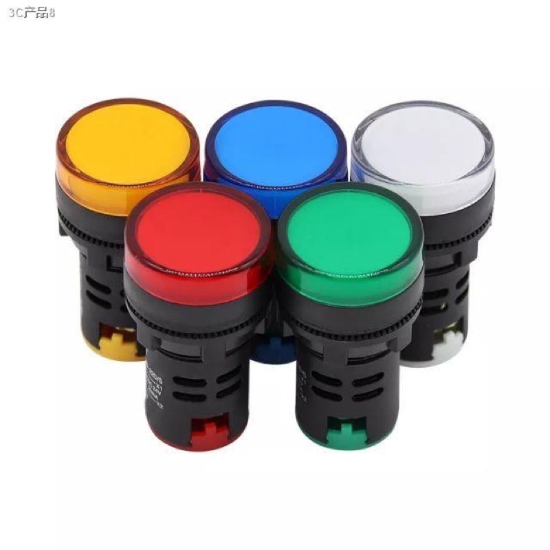Pilot Lamp ไพล็อตแลมป์ LED 22mm 220V 24V 12V | Shopee Thailand