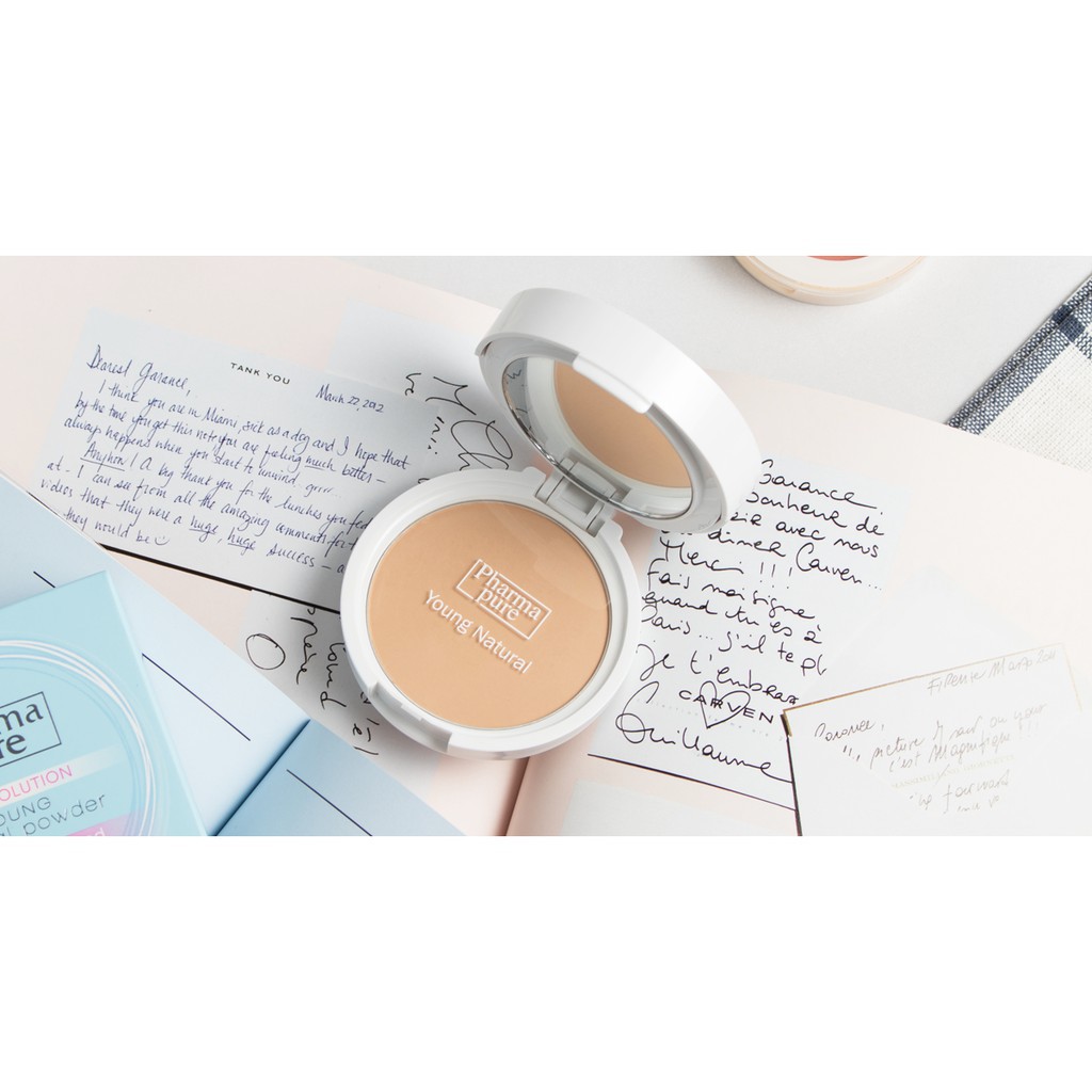 วาสลีน~ Pharma pure acne solution young natural powder แป้งตลับ คุมมัน ...