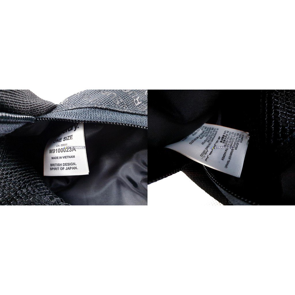 100 Authentıc Superdry The Freshman Festival Black Bag 3L Side Bag ...