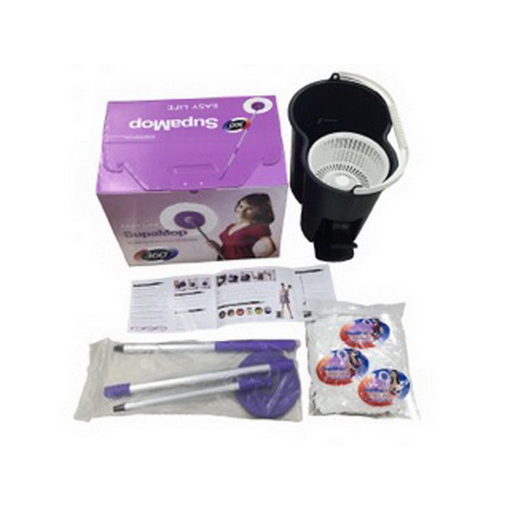 Supa Mop EASY 1 ชุดถังปั่นไม้ม๊อบ พร้อมผ้าไมโครไฟเบอร์ ( แบบขาเหยียบ ...
