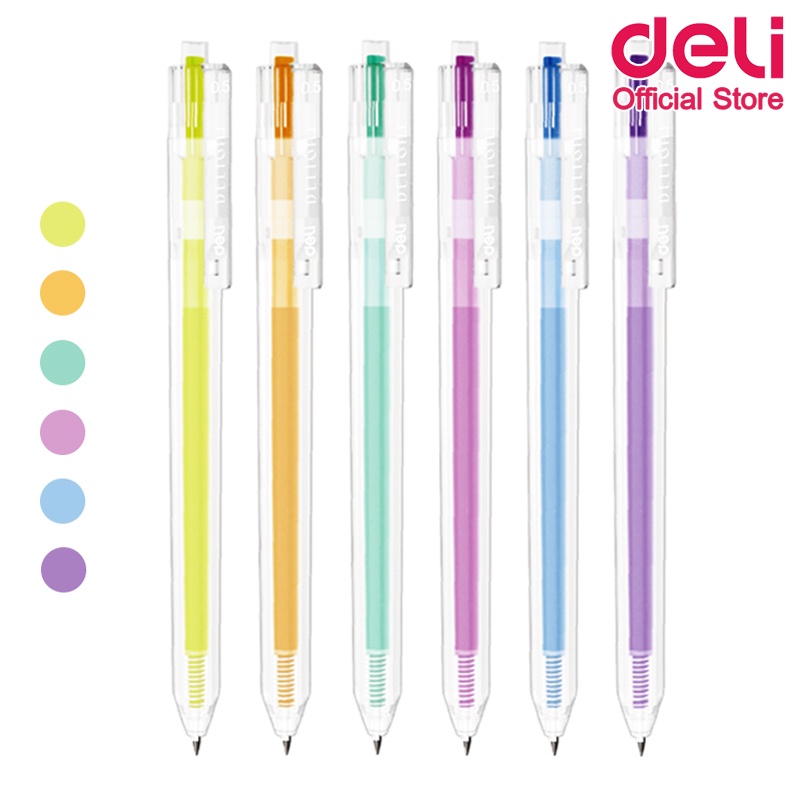 Deli G118-6C Gel pen 6 Colors ปากกาเจลสี 6 สี ขนาดเส้น 0.5mm สีสันสุด ...