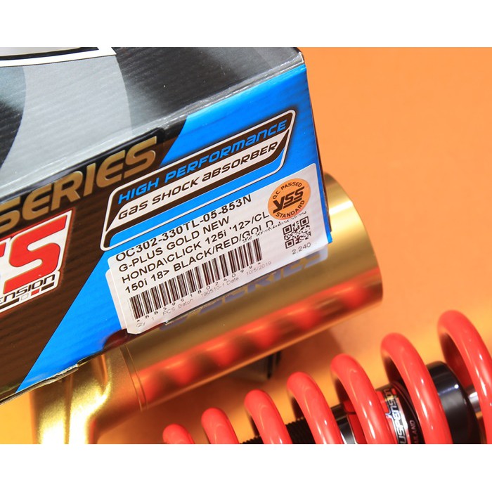 โช็ค YSS HONDA CLICK 125I-150-160 OC302-330TL-853N G-PLUS GOLD NEW ...