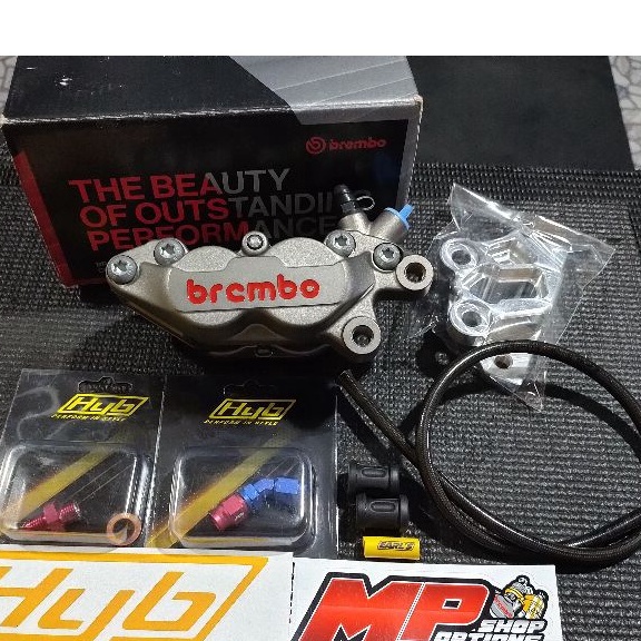 MP ชุดเบรคBremboแท้ xmax หน้าครบชุดพร้อมสายถักเอิร์นหัวHYB - mpoptionsshop - ThaiPick