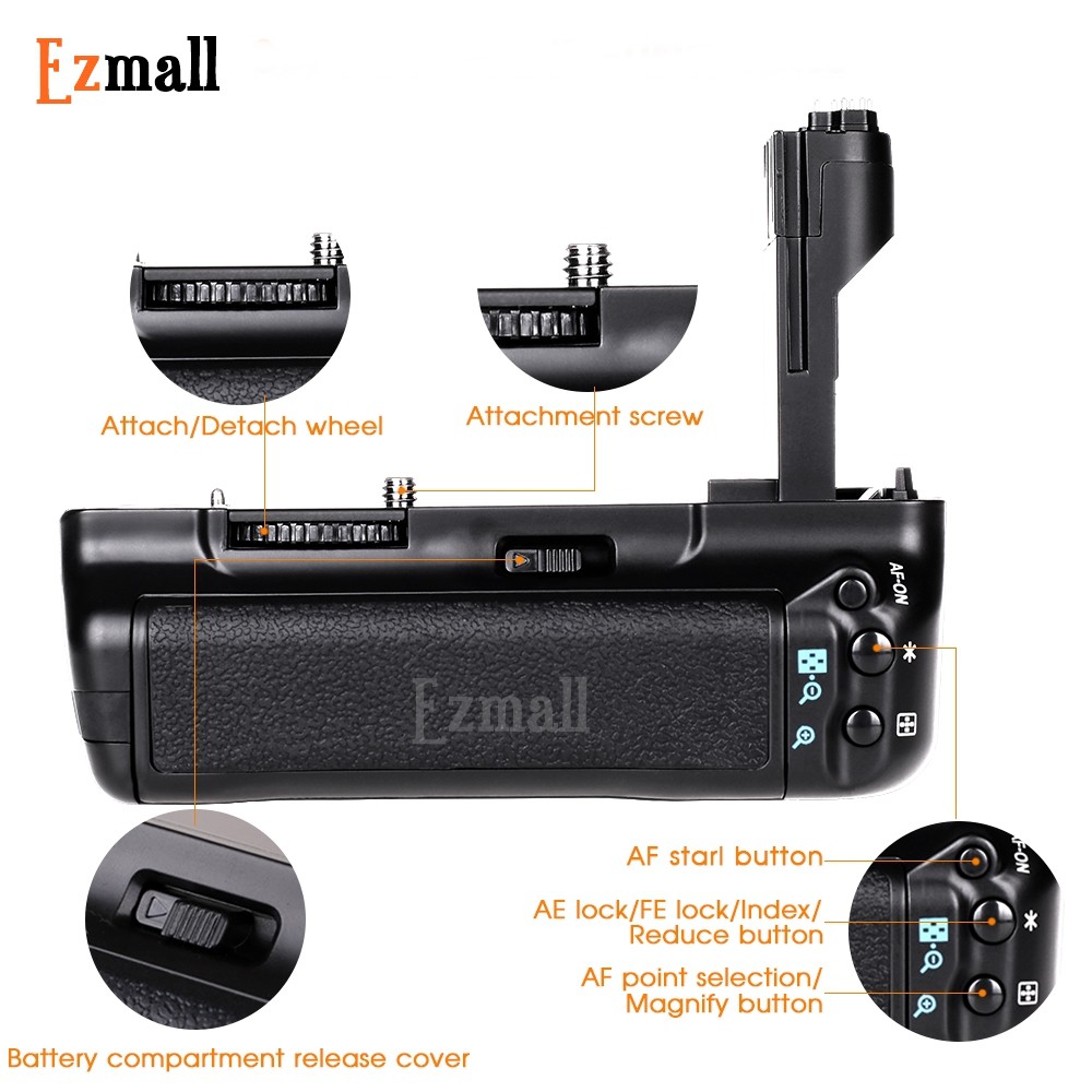 แบ็ตเตอรี่กริ๊ป(Battery Grip) สำหรับกล้อง DSLR Canon 5D Mark II / 5D2 ...