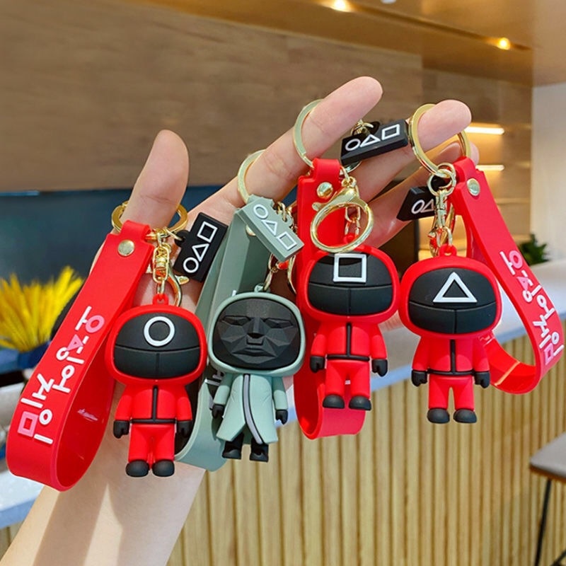 พวงกุญแจเกมน่ารัก Little Red Man จี้การ์ตูน ตุ๊กตา ของขวัญสำหรับเด็ก ...
