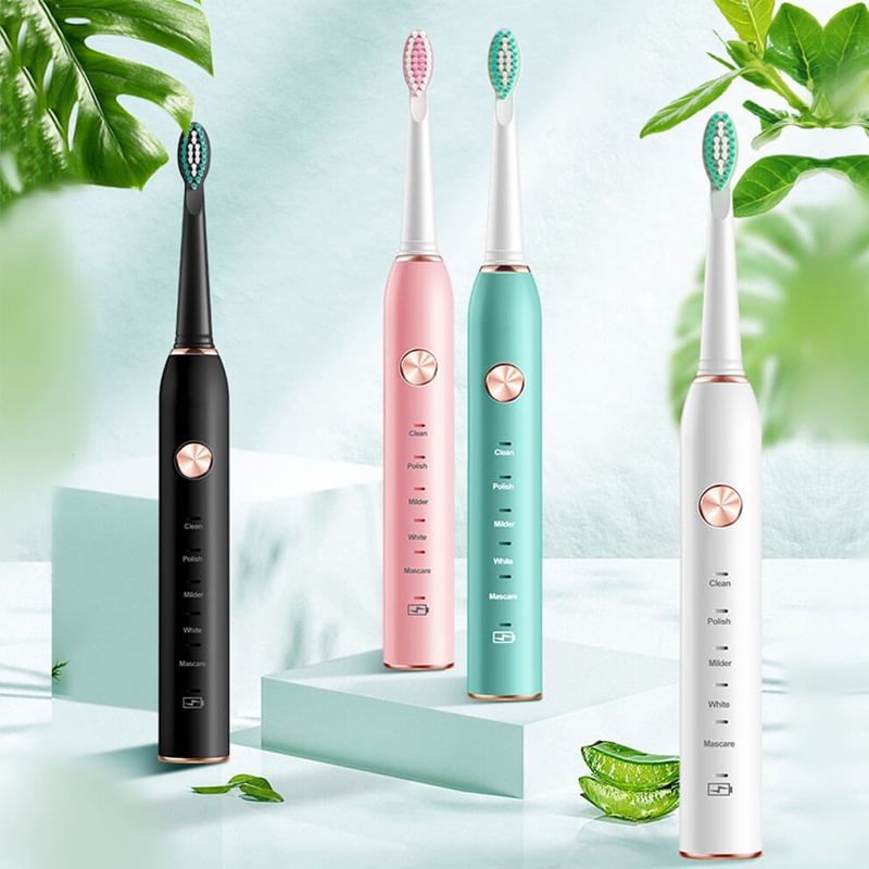 Electric Toothbrush Rechargeable Automatic Bush Waterproof Dental Brush ...