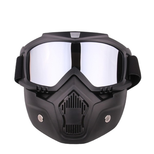 Removable Motorcycle Goggles Mask Helmet Tactical Windproof Ski Goggles ...