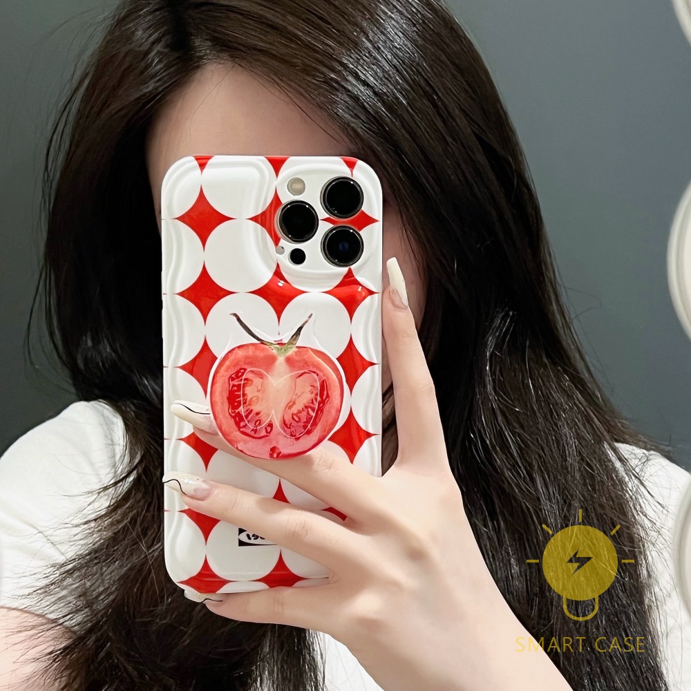 For เคสไอโฟน 13 Pro Max Airbag IMD with Tomato Popsocket เคส Phone Case ...