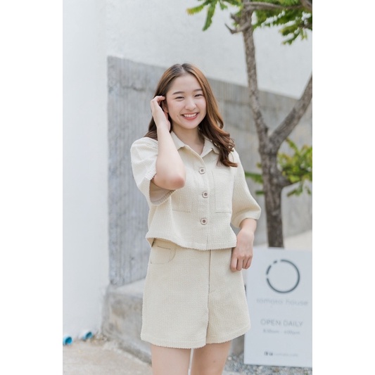 Numsha Brand ชุดเซ็ทคอปกกระเป๋าสองข้าง NB22008 - numsha_brand - ThaiPick