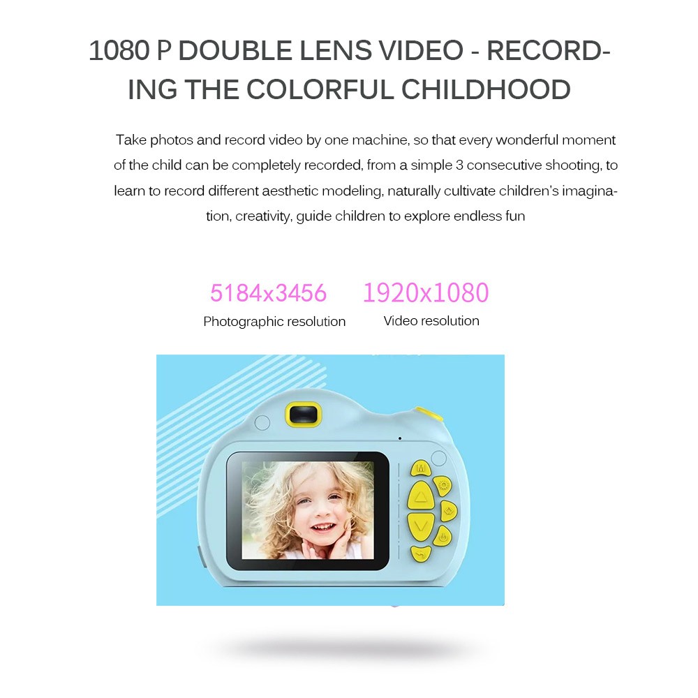 Ready Stock Dual-lens camera children‘s camera digital camera video ...