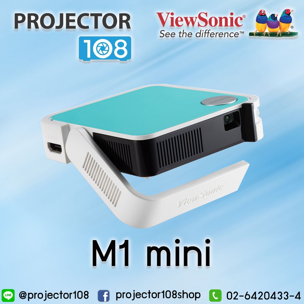 Viewsonic M1 Mini Ultra-Portable Pocket LED Projector รับประกัน ...