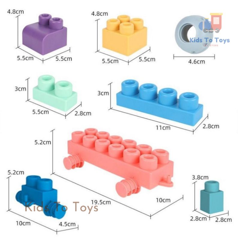 Soft Building Blocks Silicone Building Blocks ตัวต่อแบบนิ่ม ตัวต่อ ...