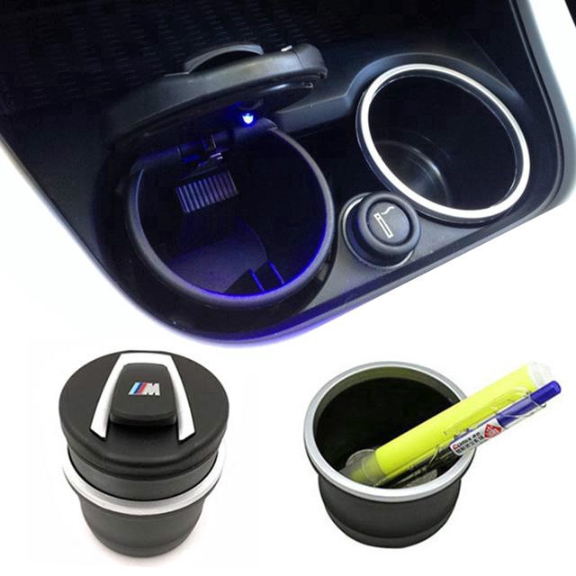BMW M Logo Car Storage LED Portable Ashtray Car Truck Car Office ...
