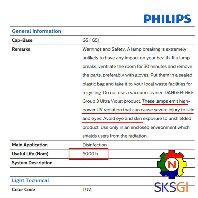 PHILIPS UV (C) ขายปลีก - ส่ง 4 หลอด หลอดยูวี ฆ่าเชื้อโรค TUV 4W T5 ...