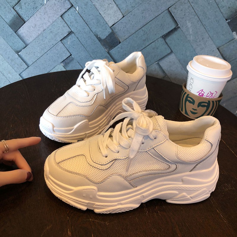 Sparks Shoes2021 รองเท้านักเรียนหญิงเกาหลีรองเท้ากีฬารองเท้าสีขาว ...