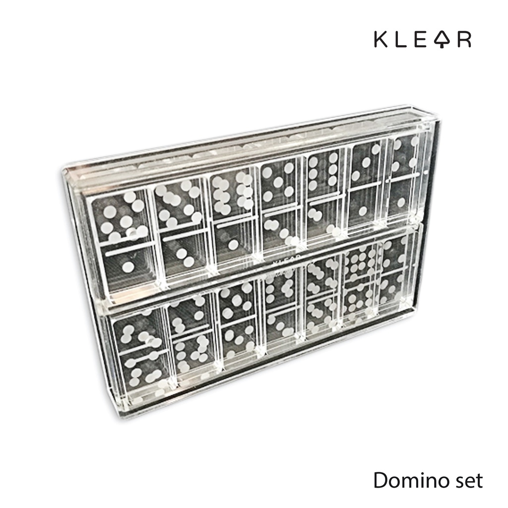 KlearObject Domino Set ชุดโดมิโน อะคริลิคใส โดมิโน่ ตัวต่อ ตัวต่อโดมิโน ของเล่นเสริมทักษะ เกมส์ ...