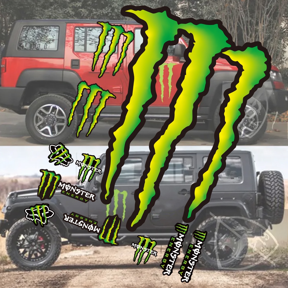 สติกเกอร์ Monster Energy กันน้ํา สําหรับติดตกแต่งภายนอกรถยนต์ รถ ...