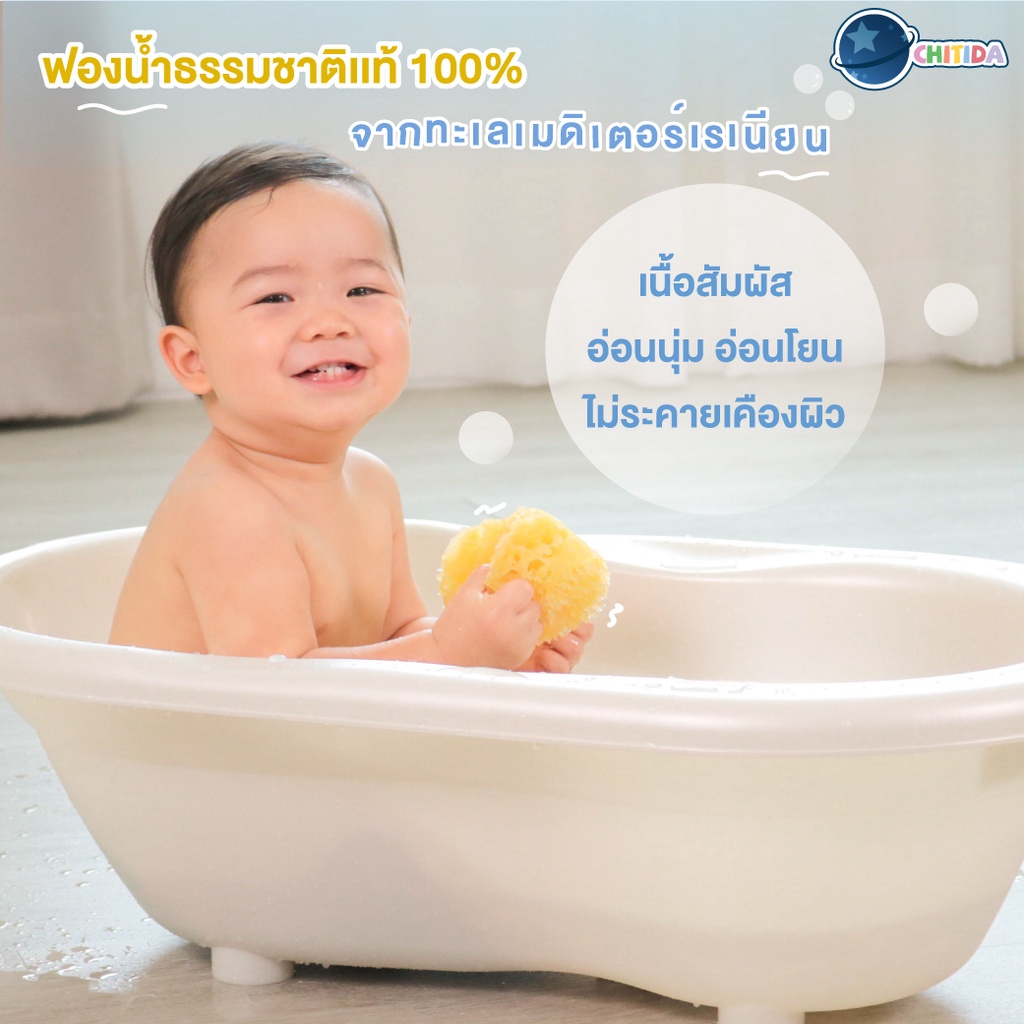Chitida Natural Mediterranean Sea Sponge ฟองน้ำธรรมชาติ 100 ชนิด Fine ...