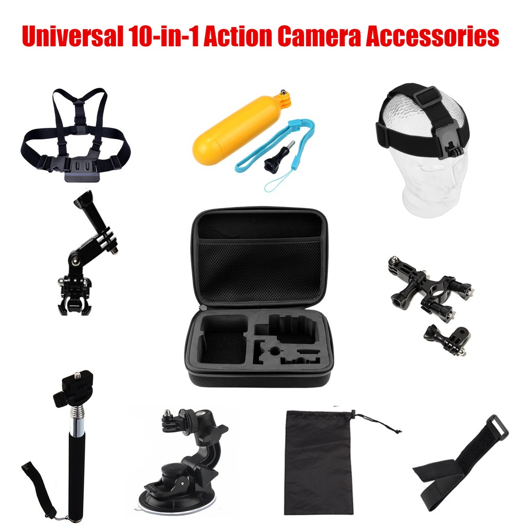 อุปกรณ์เสริม 10 in 1 Accessories For Gopro Hero 3 3 4 5 Action Camera ...