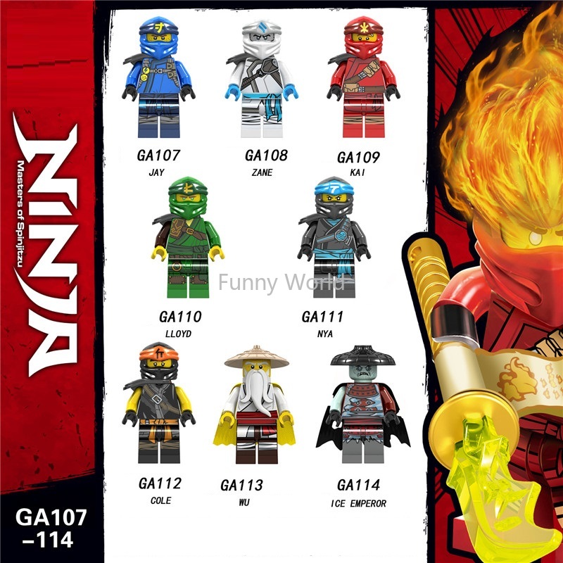 Lego Minifigures GA107-114 Ninjago Building Blocks Toys S brand ...