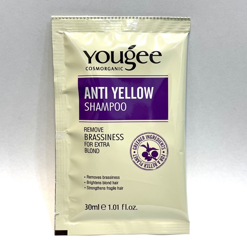 ยูจี แชมพูม่วง แบบซอง สำหรับผมโทนเทา ล้างไรเหลือง????Yougee Anti Yellow ...