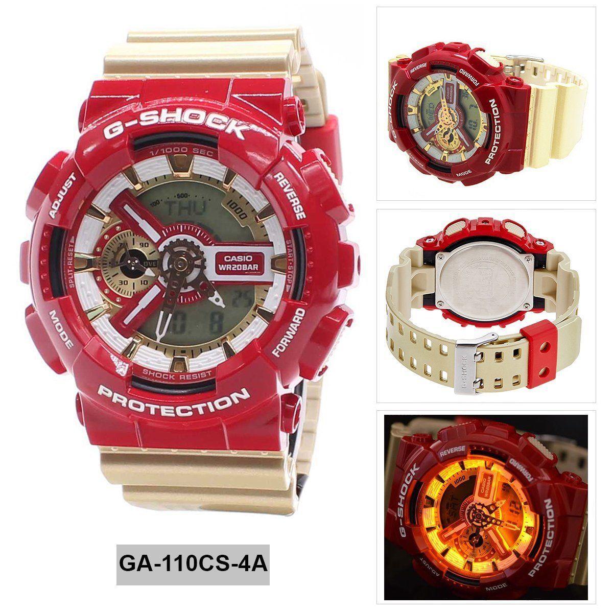 CASIO G-Shock Iron Man นาฬิกาข้อมือ สายเรซิ่น รุ่น GA-110CS-4A Limited ...