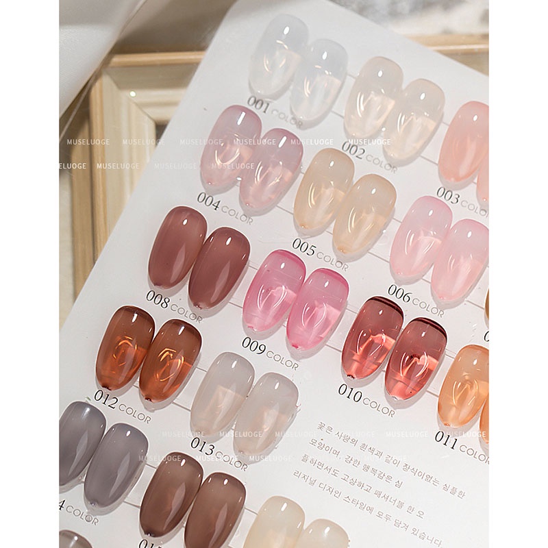 15ml Transparent Gel Nail Polish 36 Color Color UV Soak Off Gel Varnish Ice Through Jade Nail ...