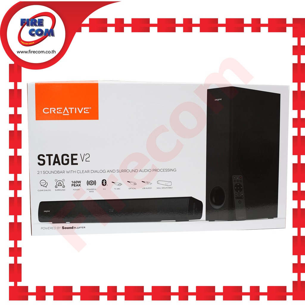 ลำโพง SPEAKER Creative Stage V2 160W Pesk Bluetooth5.0 2.1Soundbar สามารถออกใบกำกับภาษีได้ - r7w ...