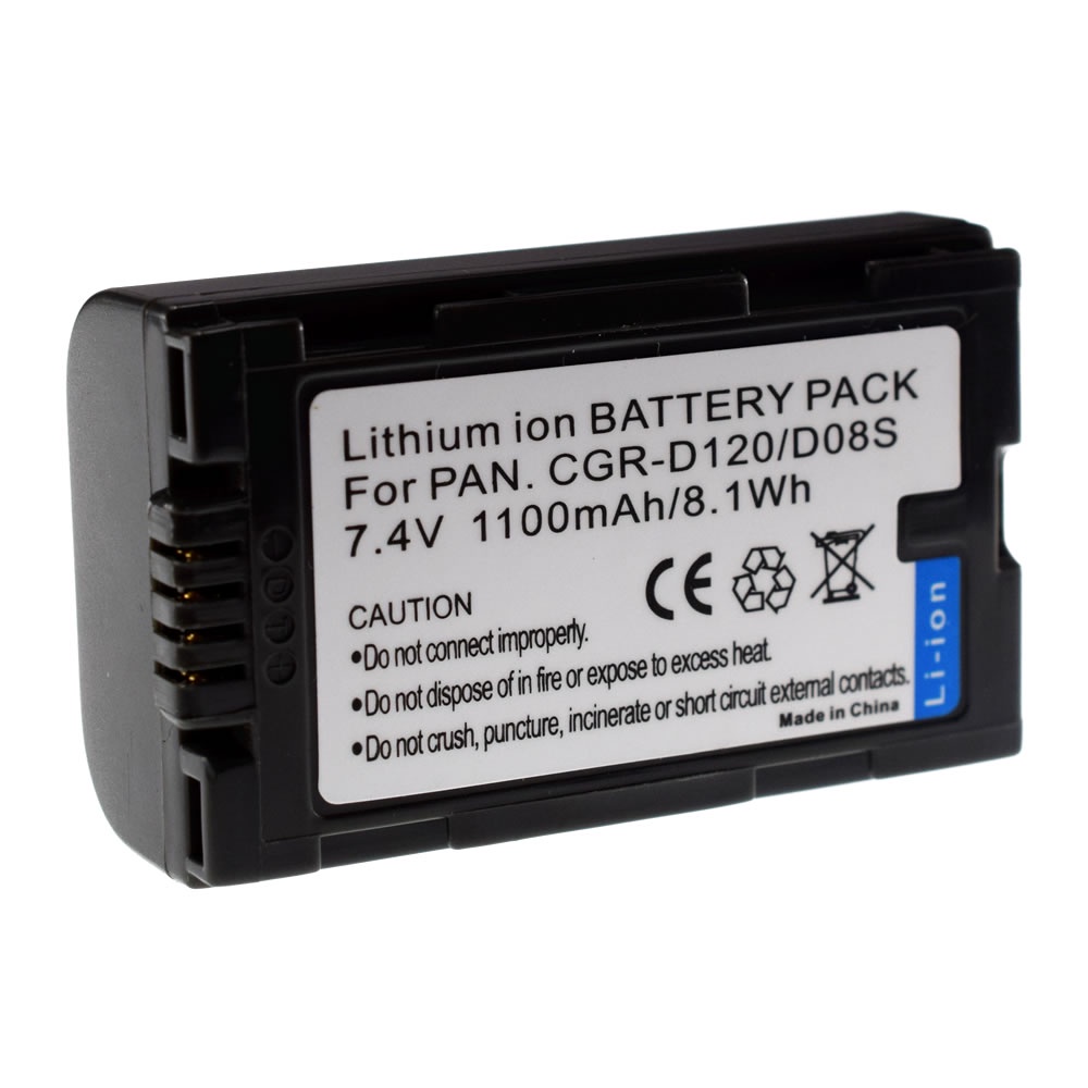 Battery for Panasonic NV-DS29B DV Camcorder CGR-D08R D08A D120E 1B D08S ...
