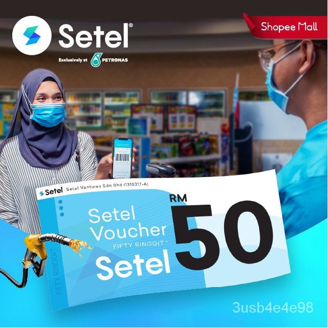 Setel RM50 Fuel Top-up Voucher CUBt | Shopee Thailand
