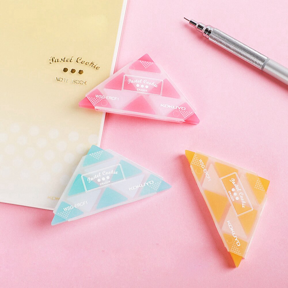 1set Triangle Rubber Flexible Pencil Eraser Students Office Supply ...
