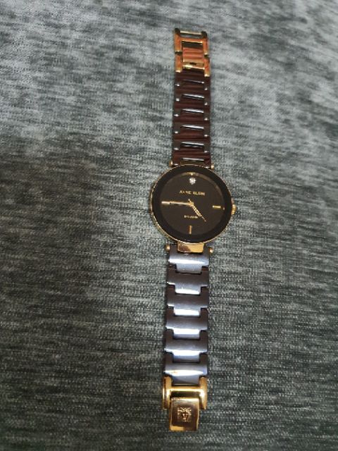 ANNE KLEIN นาฬิกาข้อมือผู้หญิง รุ่น AK-1018BKBK สีดำ(มือสองของแท้100% ...