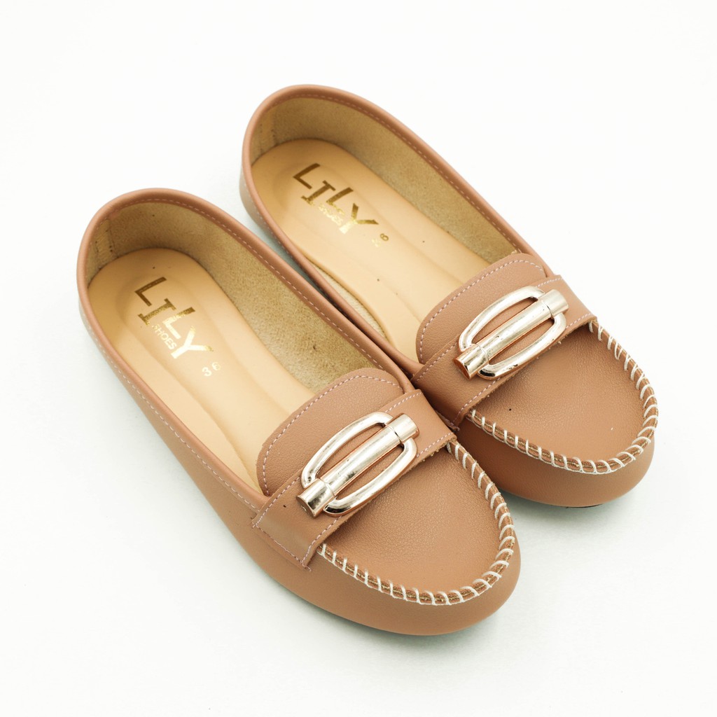 Size 41-45 รองเท้าคัทชู แบบอะไหล่วงรี หนังนิ่ม Lily Shoes โค้ด SEUWS922 ...