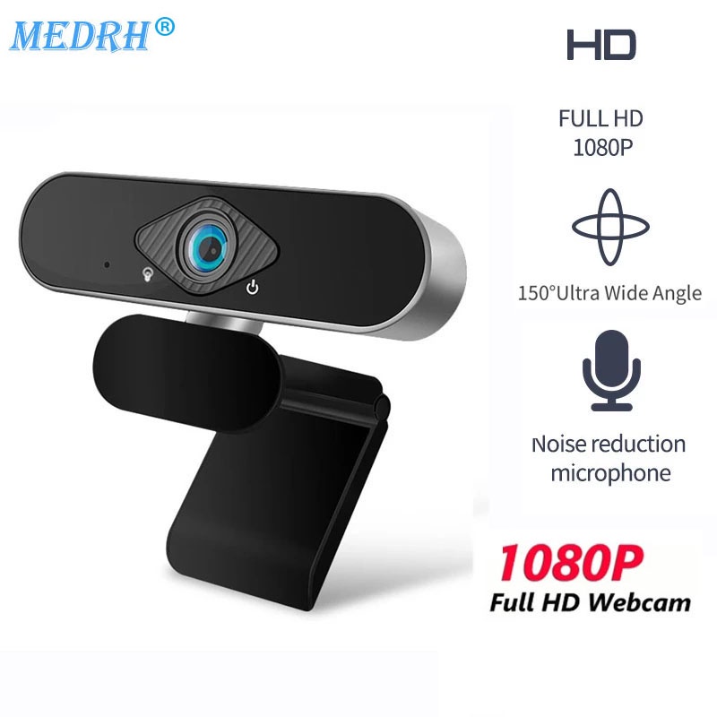 MEDRH 1080P Webcam USB Wide Angle Video Camera Auto Focus Built-in ...