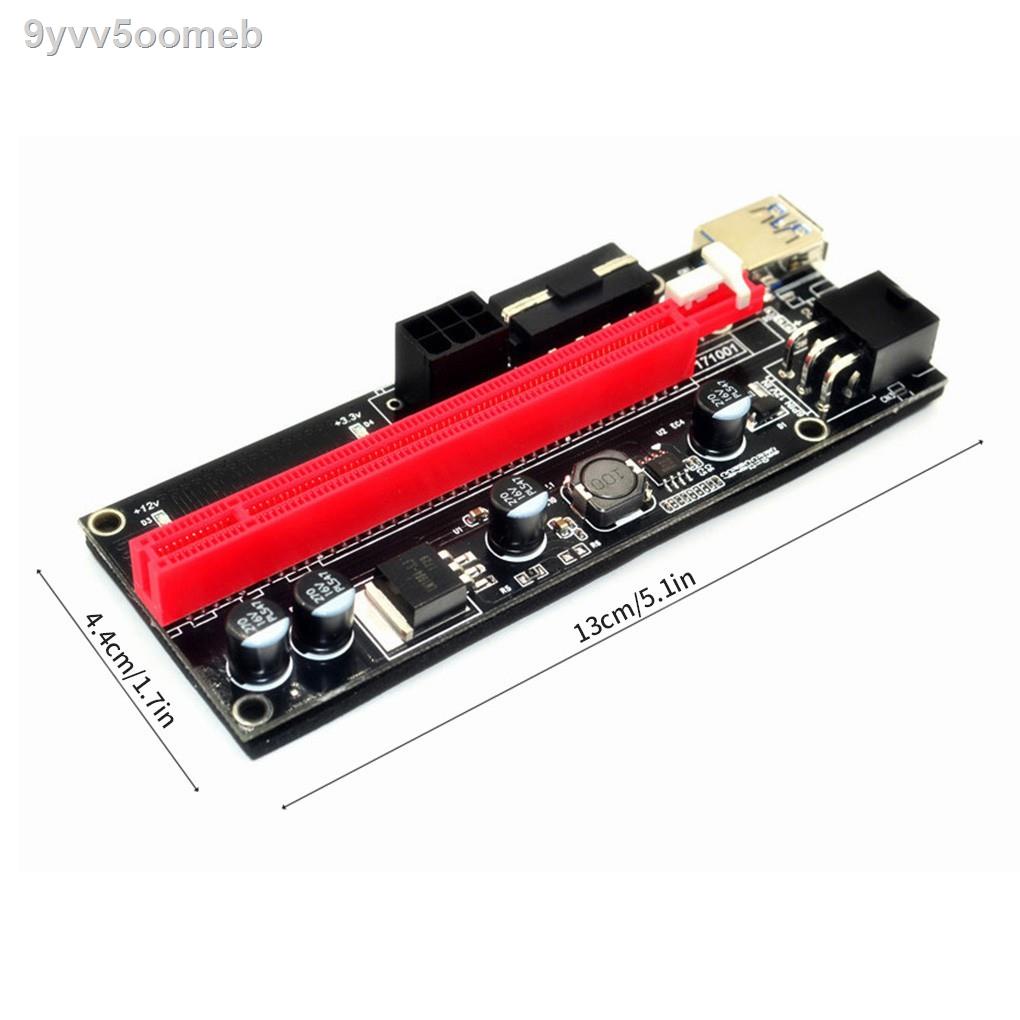 eaiovePCI-E Riser Board 1X to 16X GPU Extender Riser Card PCI-E USB 3.0 ...