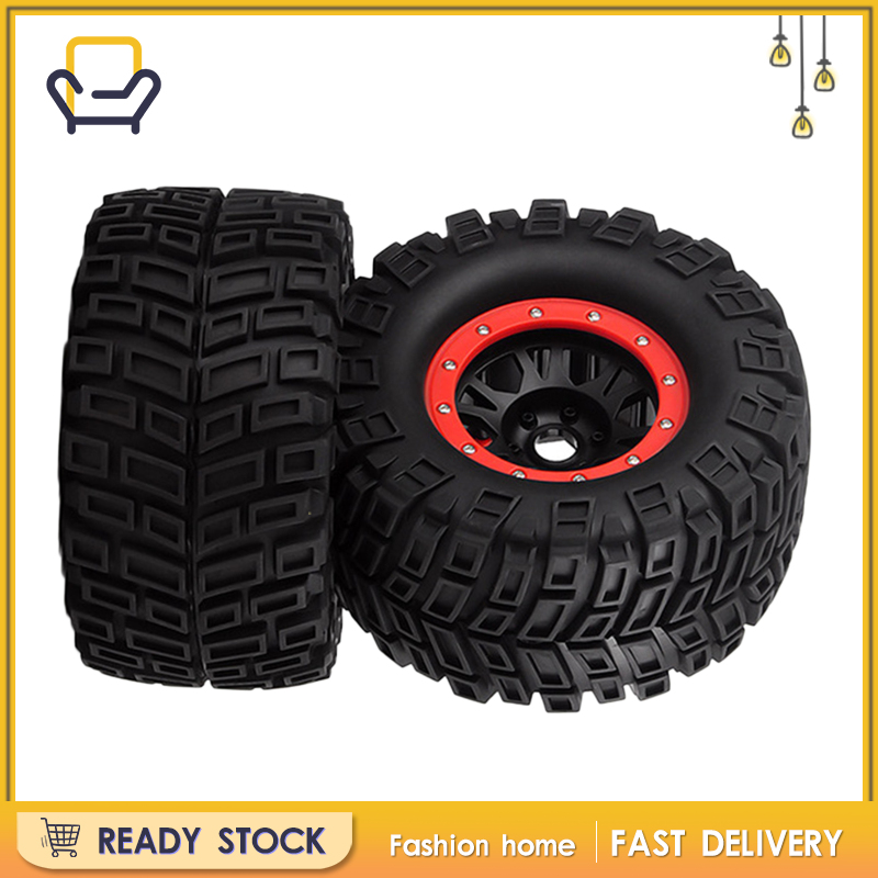 【Fashion home】17mm Hex Plastic Wheel Rims and Rubber Tires Set for BUSH ...