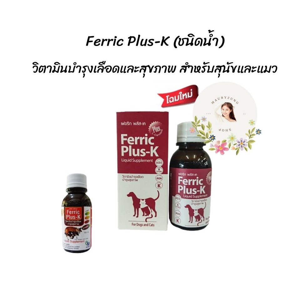 Ferric Plus-K (ชนิดน้ำ) บรรจุ 100 ซีซี วิตามินบำรุงเลือดและสุขภาพ ...
