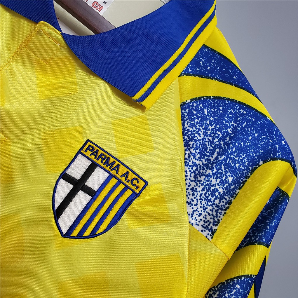 เสื้อกีฬาแขนสั้นลายทีมฟุตบอล Parma Retro 95-97 Parma ชุดเยือนสําหรับ ...
